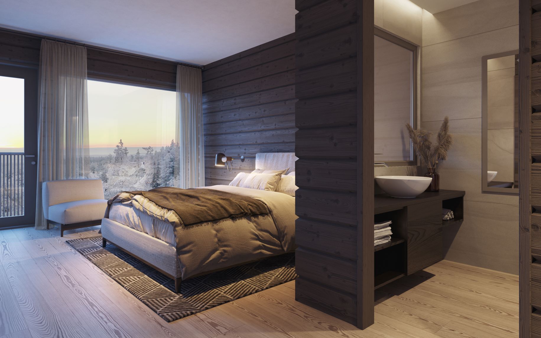 Kultakero hotellihuone